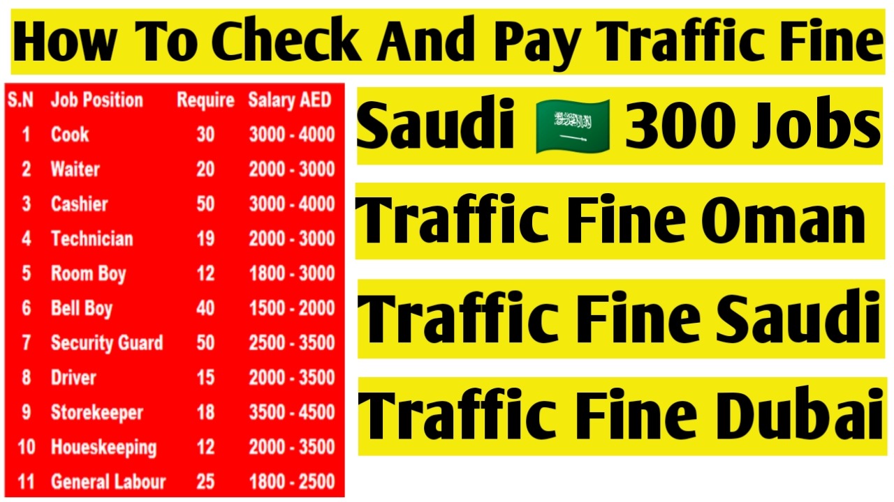 Check And Pay Traffic Fine In Gulf Countries - 24 Hours Gulf News