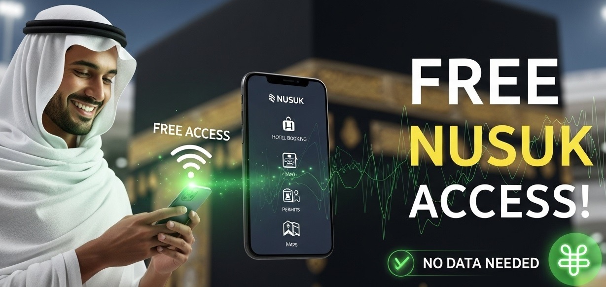 Use Nusuk App Features Without Mobile Data In Saudi Arabia - 24 Hours ...